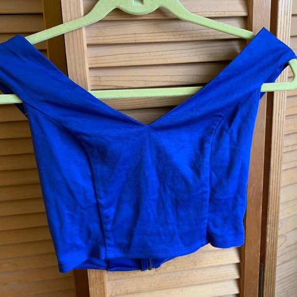 Windsor | Tops | Windsor Crop Top Bright Blue | Poshmark